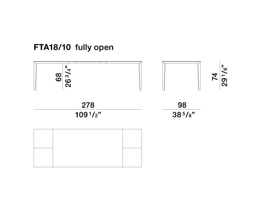 Italian design extendable table - Filigree - Molteni&C