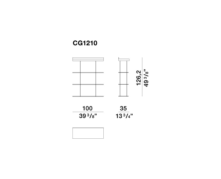 Modular wall bookcase, Italian design - Graduate - Molteni&C